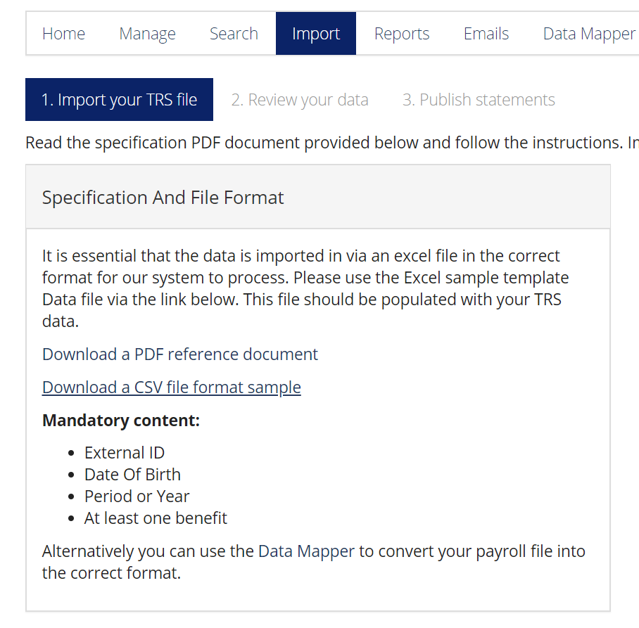How to configure your TRS template file – You at Work Help Centre